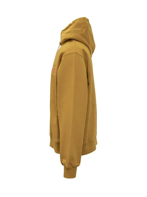 Marni Stylish Hooded Sweatshirt With Logo Print - Giallo