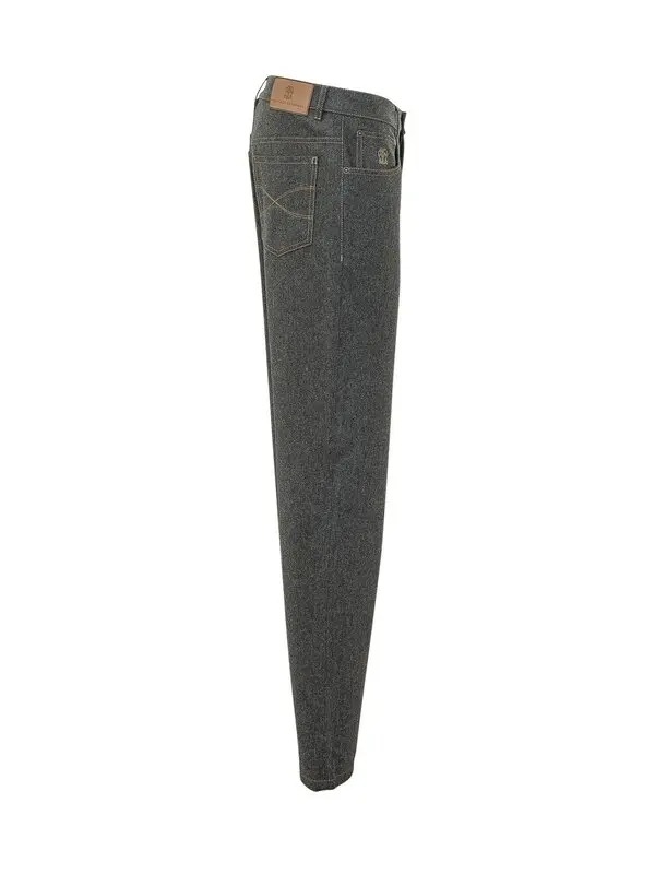Brunello Cucinelli Brushed Paint-print Trousers