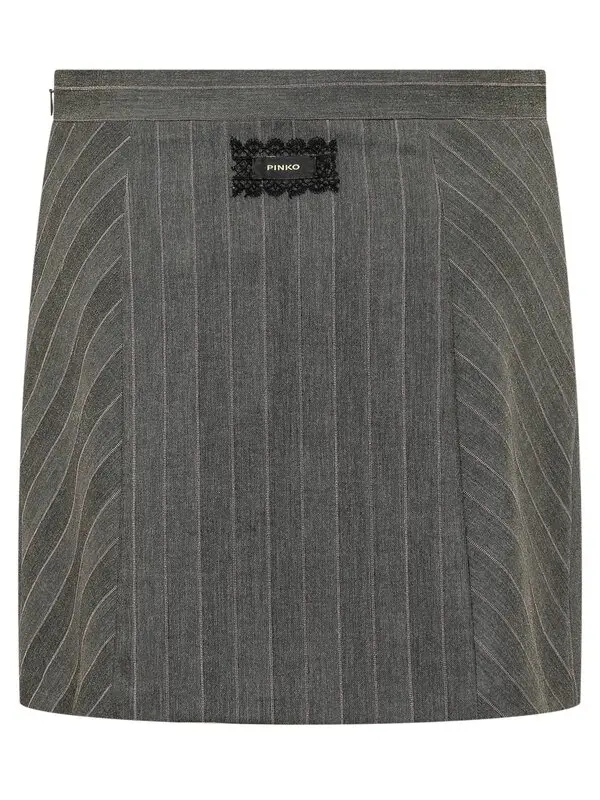 Pinko Mini Skirt With Tailored Fit - Mult.grigio Rosa