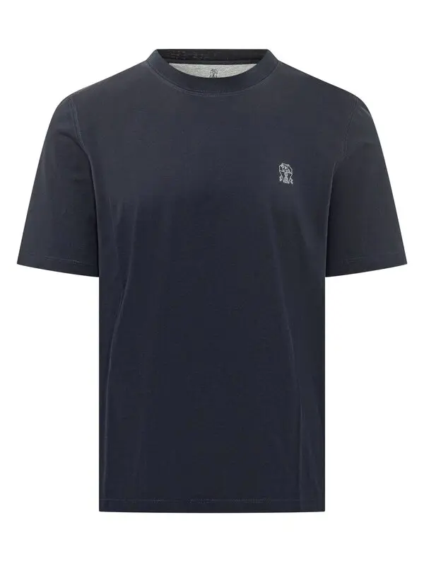 Brunello Cucinelli Nope Classic Cotton T-shirt - Cobalto