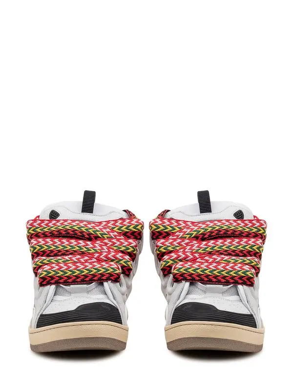 LANVIN Curb Sneakers With Multicolored Accents - White