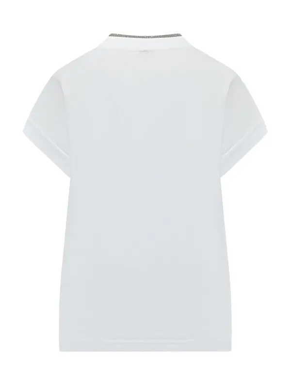 Brunello Cucinelli V-neck Short Sleeve Top