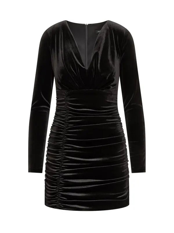 ACTUALEE Textured Mini Dress - Nero