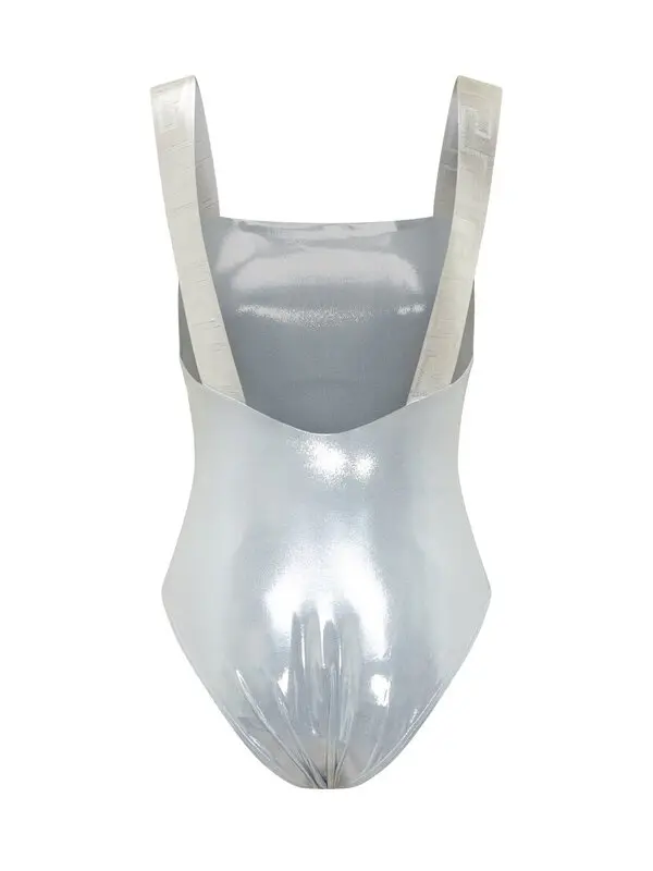 Versace Metallic One-piece Swimwear - Silver