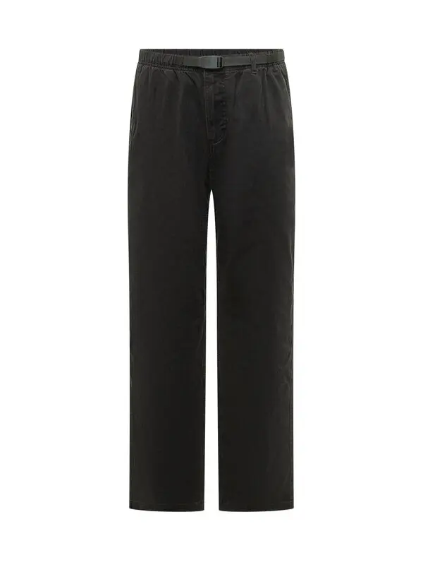 Gramicci Classic Relaxed Fit Trousers With Integrated Belt - Black
