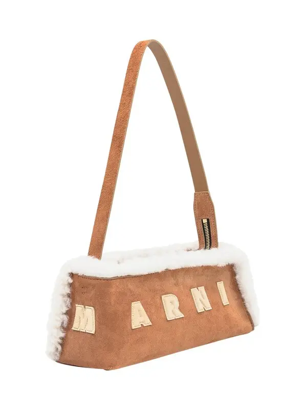 Marni Leather And Suede Shoulder Bag