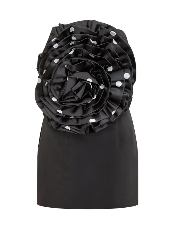 ROTATE BY BIRGER CHRISTENSEN Chic Mini Suit Dress - Black Comb