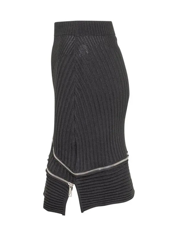 ANDREĀDAMO Chic Mini Skirt With Zip Detail