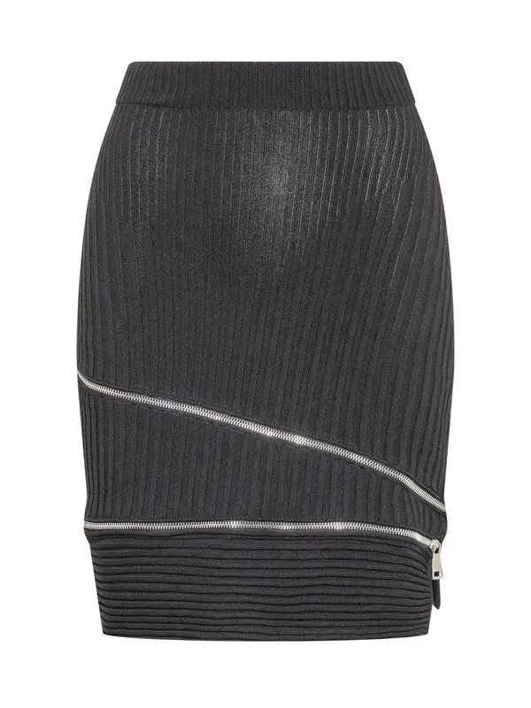 ANDREĀDAMO Zip Detail Mini Skirt