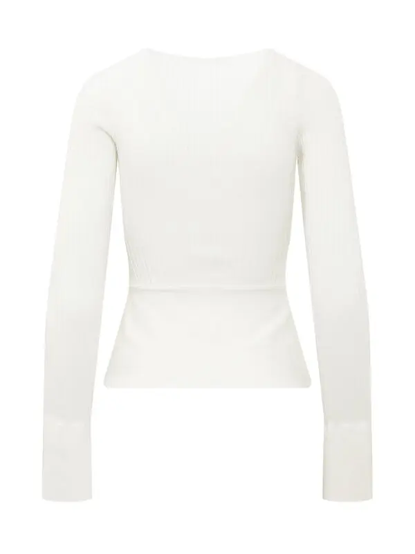 ANDREĀDAMO Chic Stretch Fabric Top