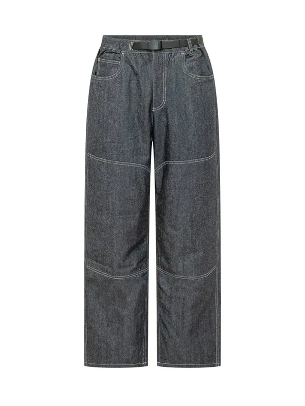Gramicci Cotton Belted Trousers - Navy