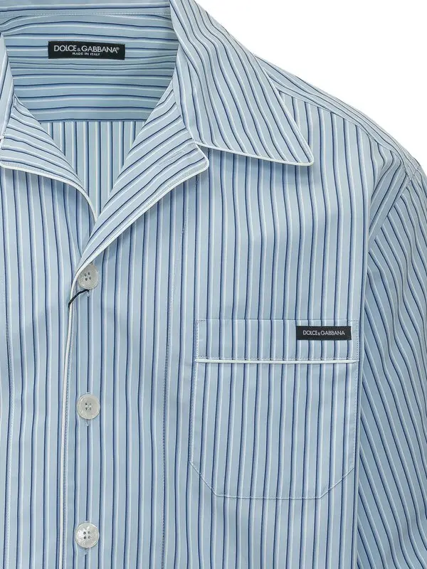 Dolce & Gabbana Striped Cut-out Sleeve Shirt - Rigato