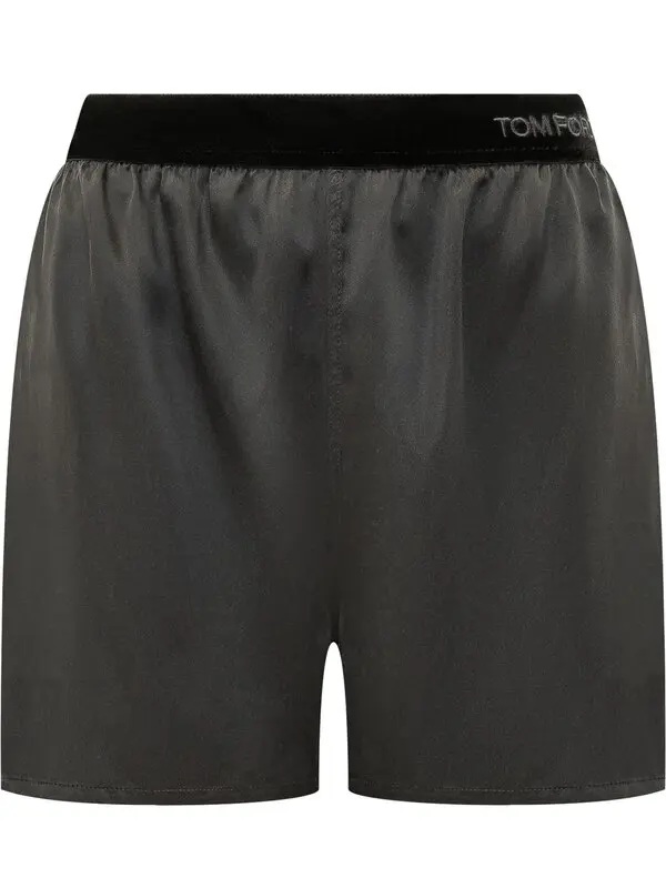 TOM FORD Silk Satin Pajama Shorts - Black