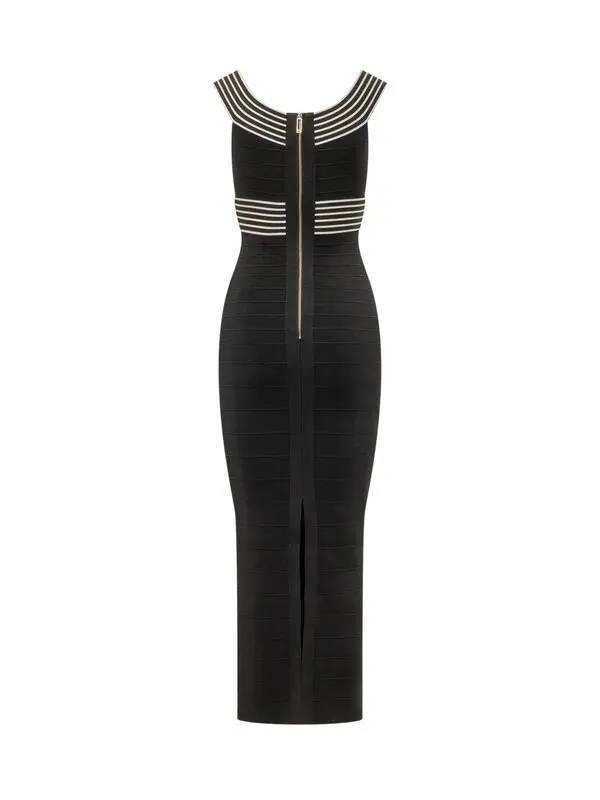 Elisabetta Franchi Chic Midi Suit Dress - Nero/burro