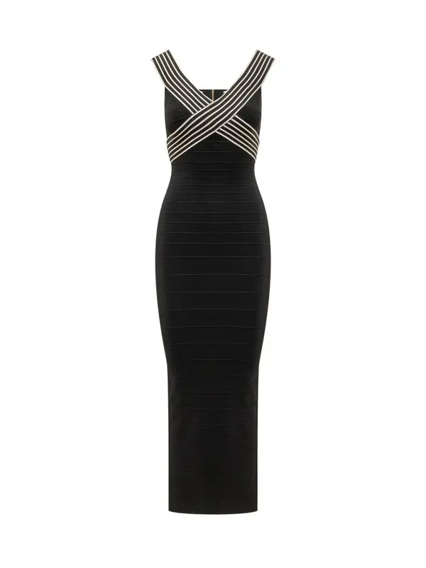 Elisabetta Franchi Midi Suit Dress - Nero/burro