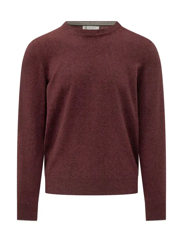 Brunello Cucinelli Cashmere Crewneck Sweater - Borgogna