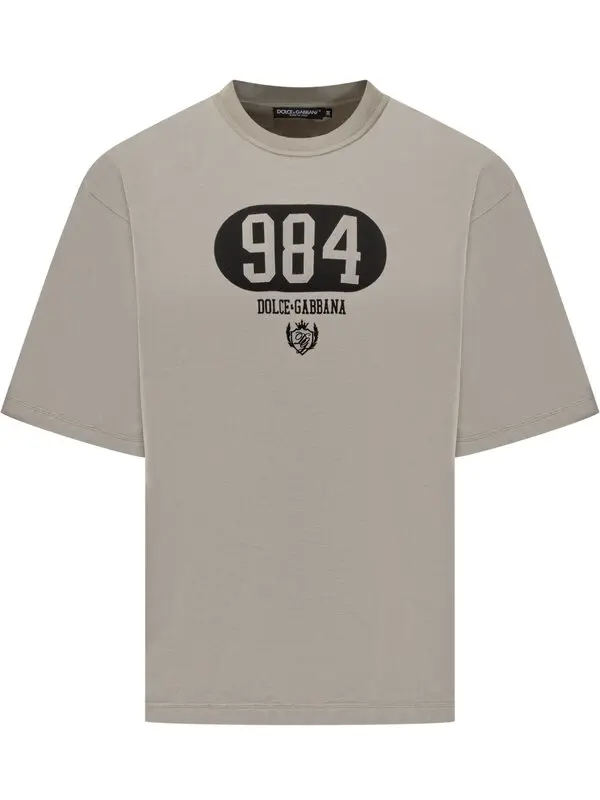 Dolce & Gabbana Stampaint Logo T-shirt - Grigio Chairo