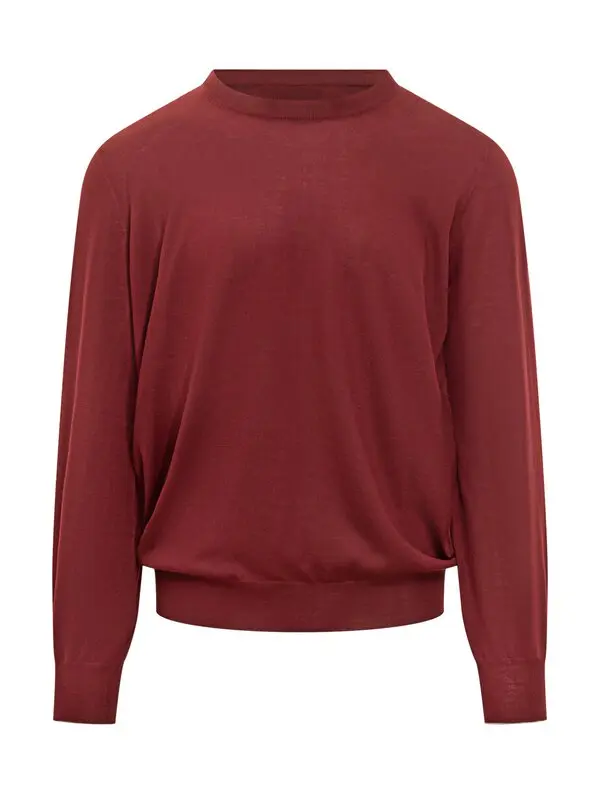 Brunello Cucinelli Cashmere Blend Pullover - Red