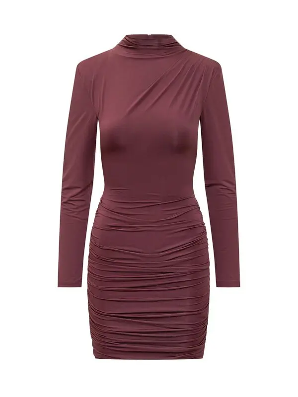 ROTATE BY BIRGER CHRISTENSEN Stylish Draped Mini Dress