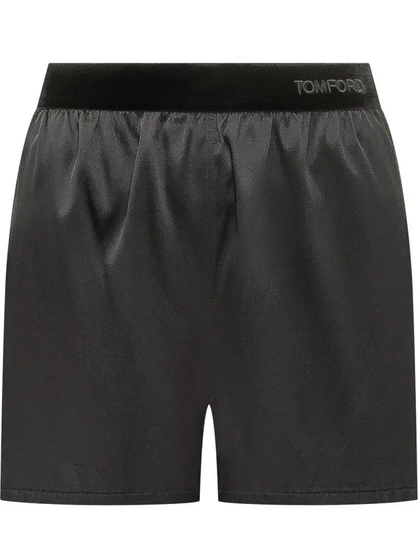 TOM FORD Silk Blend Shorts - Black