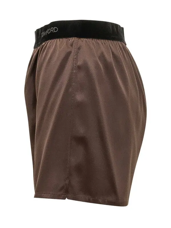 TOM FORD Silk Blend Shorts - Cinnamon