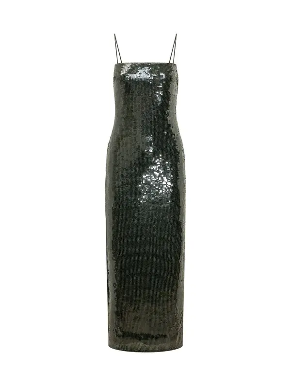 ROTATE BY BIRGER CHRISTENSEN Mini Sequin Slip Dress - Black Olive