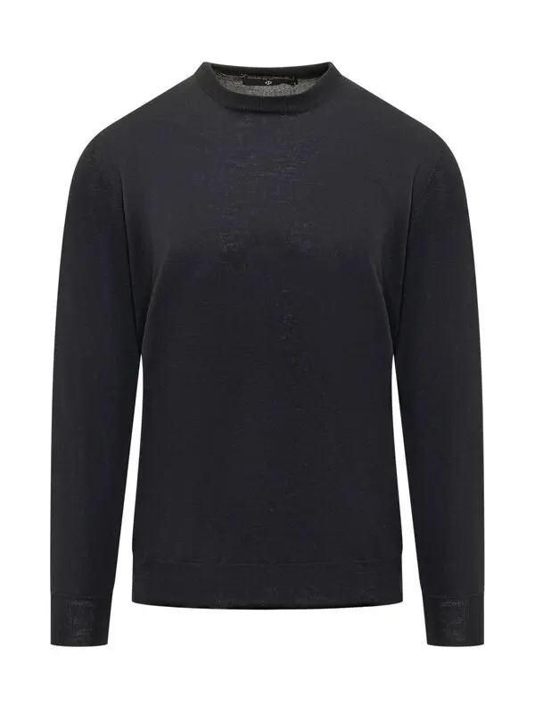FILIPPO DE LAURENTIIS Giro Neck Wool Merino Sweater - Navy