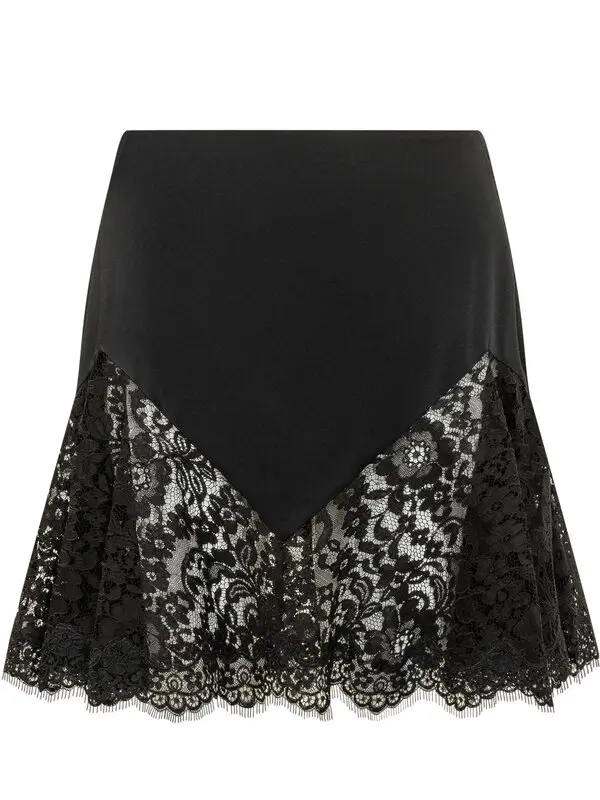 Stella McCartney Lace-trimmed Skirt - Black