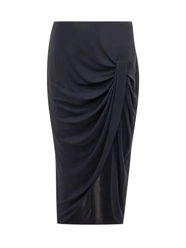 Stella McCartney Elegant Draped Mini Skirt - Ink