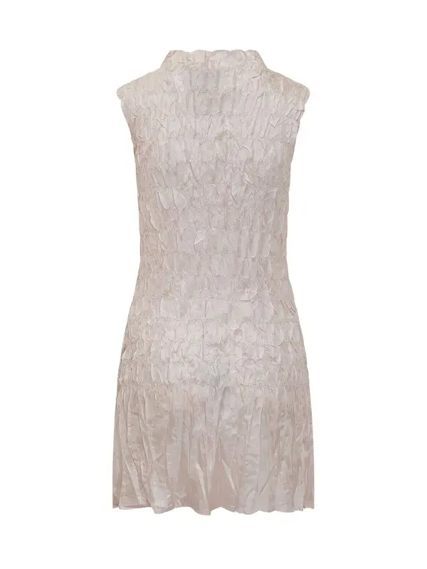 GONGDID DESIGN Sleeveless High Neck Mini Dress