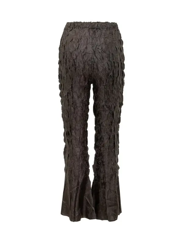 GONGDID DESIGN Stylish Gathered Trousers With Flared Hem