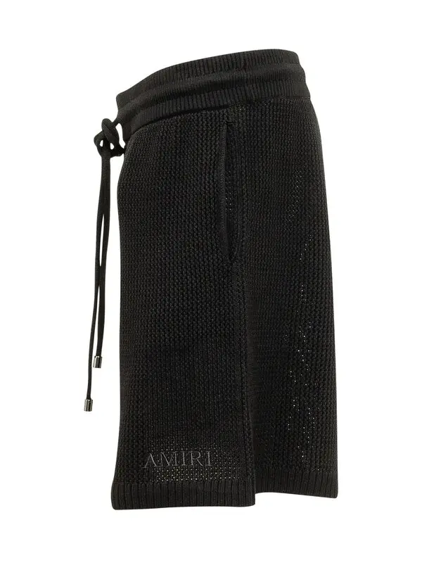 Amiri Mini Distressed Athletic Shorts - Black
