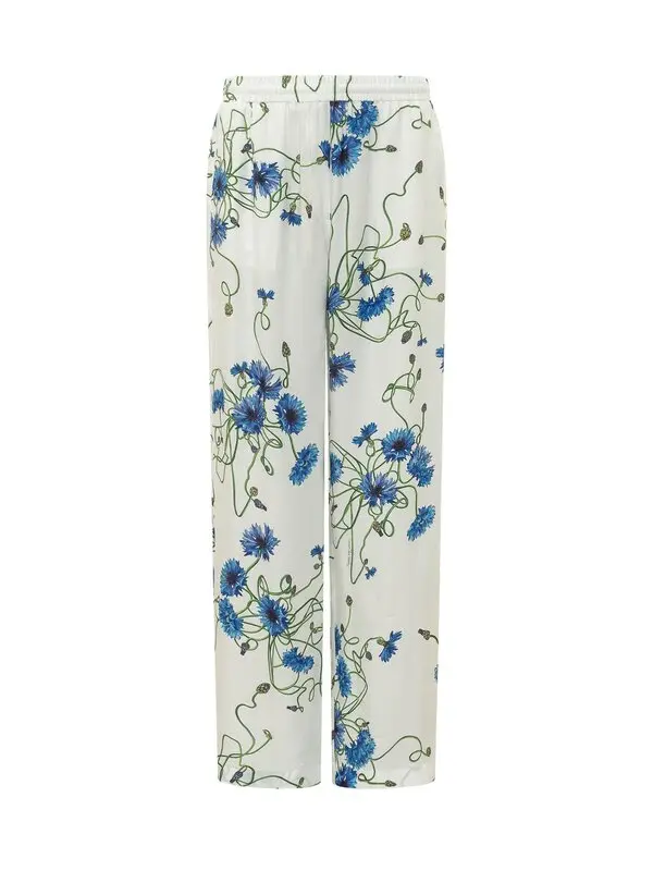 Stella McCartney Floral Print Trousers - Cornflower