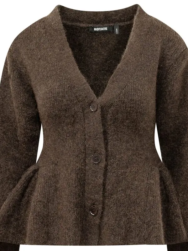 ROTATE BY BIRGER CHRISTENSEN Knit Peplum Cardigan - Mole'
