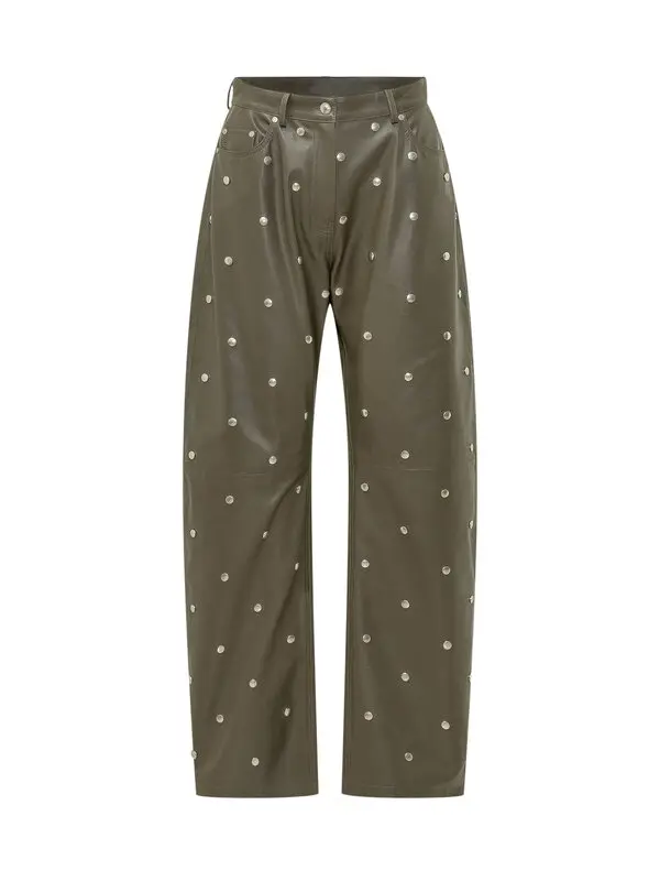 Stella McCartney Embellished Paint-nts Trousers - Mud