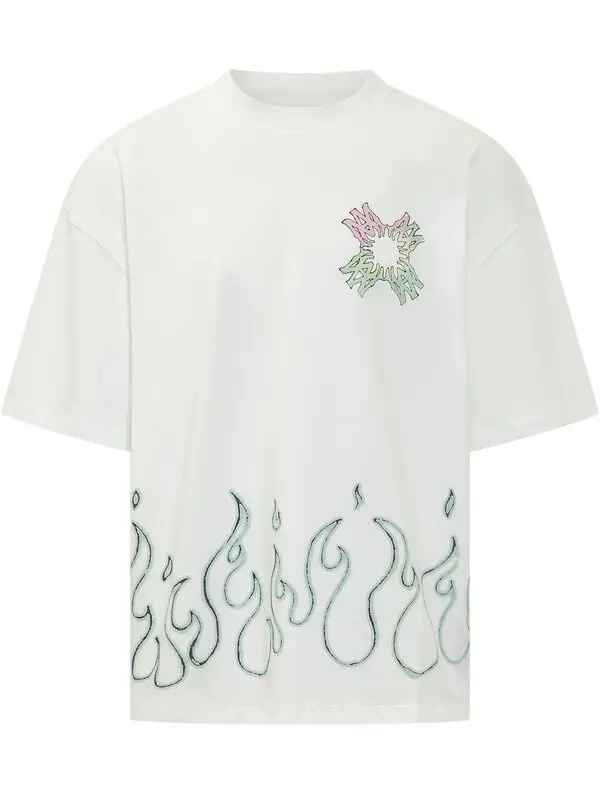Amiri Quad Themes Mini Tee - Ivory