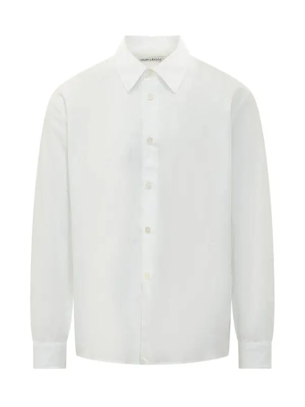 Our Legacy Essential Long-sleeve Shirt - White Liquid