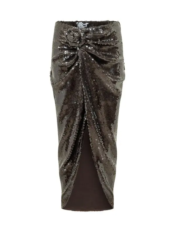 ROTATE BY BIRGER CHRISTENSEN Sequin Knot Mini Skirt - Mole'