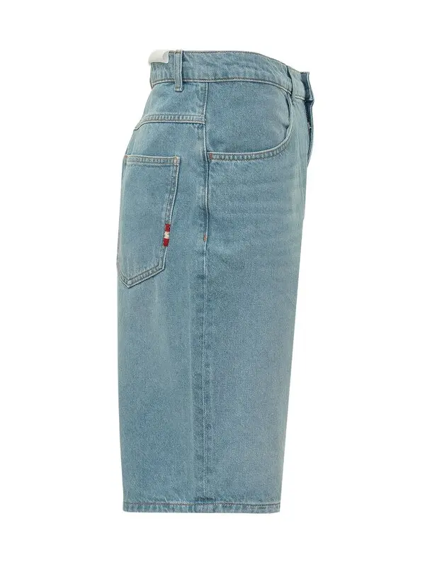 AMISH SUPPLIES Bermuda Mini Shorts With Pocket And Button Detail
