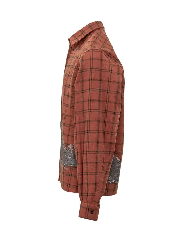 Amiri Sequin Palms Long-sleeve Shirt
