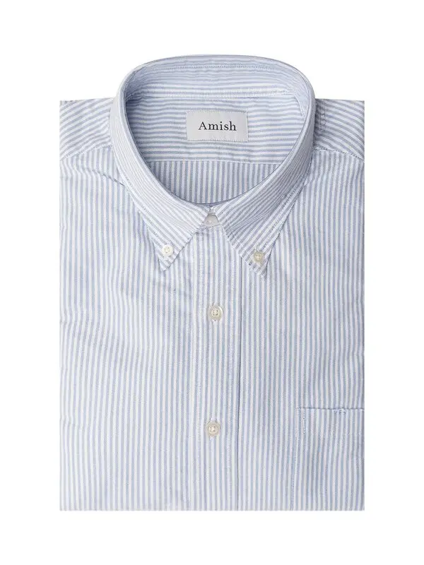 AMISH SUPPLIES Classic Striped Button-down Shirt