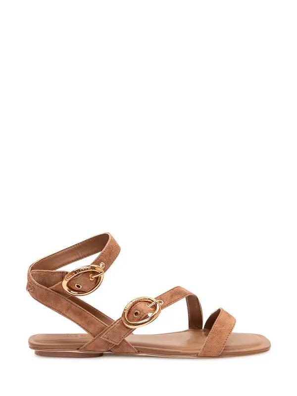 Steve Madden Karmin Strappy Buckled Sandals - Chsnut Sue