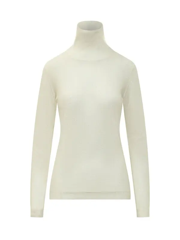 Fabiana Filippi Classic Knit Mini Turtleneck Sweater - Bianco
