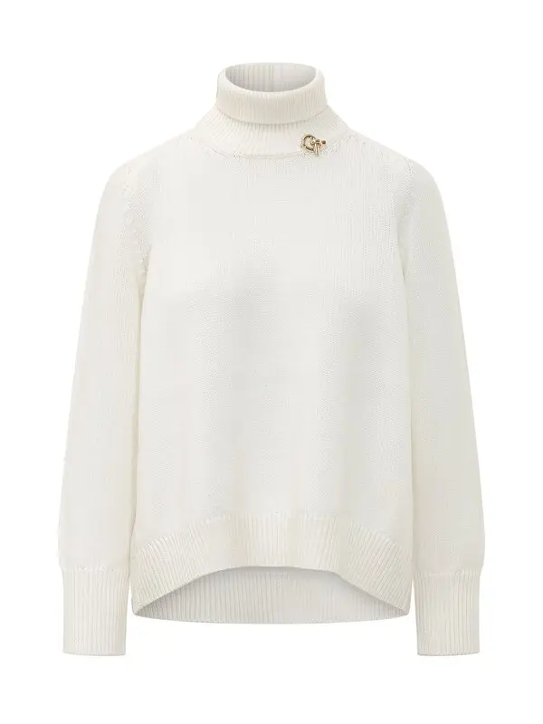 Fabiana Filippi Wool Turtleneck Pullover - Rafia