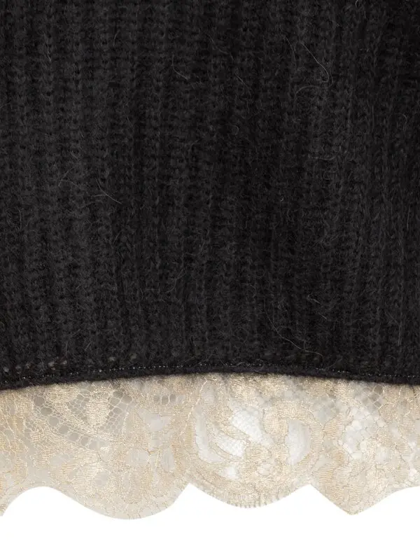 Fabiana Filippi Lace-detail Pullover - Nero