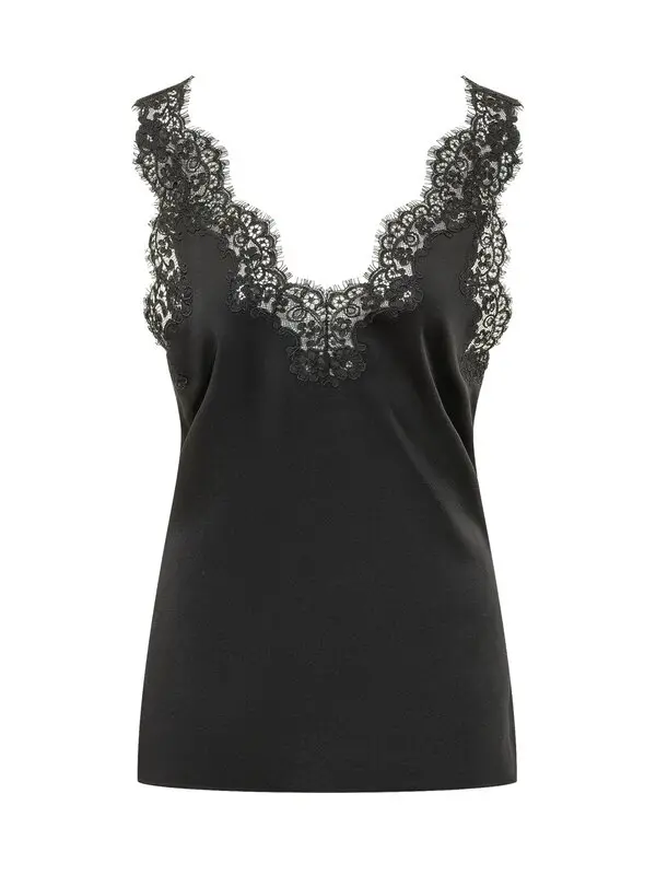 Stella McCartney Lace-trimmed Top - Black