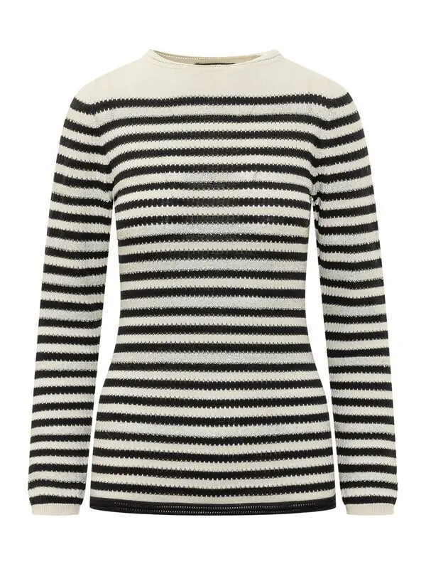 Fabiana Filippi Striped Neckline Knit Sweater