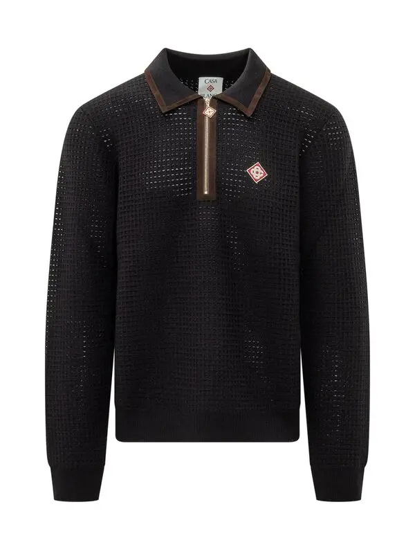 Casablanca Waffle Stitch Polo - 01