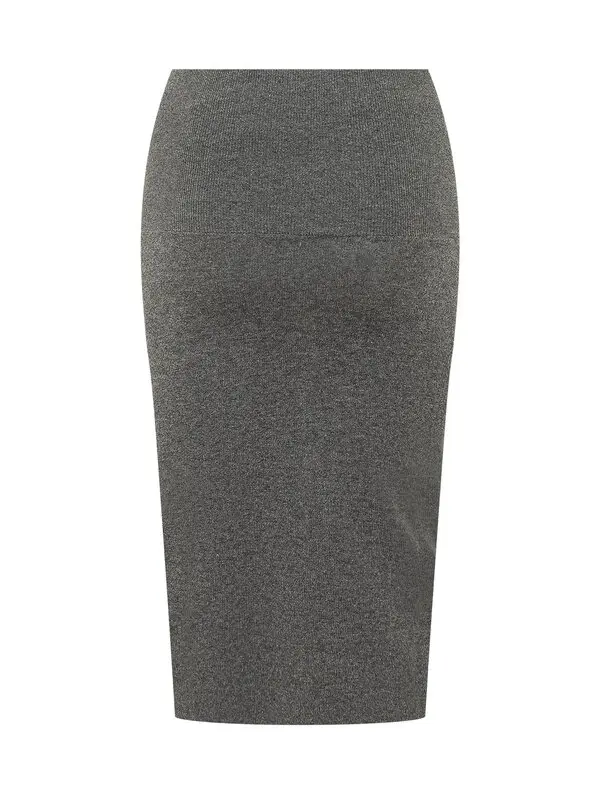 Stella McCartney Wool Knit Pencil Skirt - Dark Grey