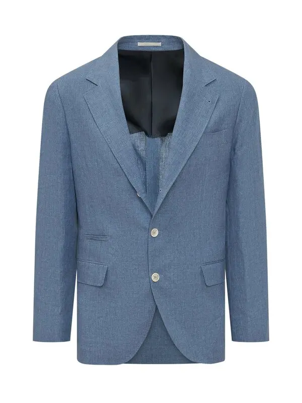 Brunello Cucinelli Linen Blazer - Denim